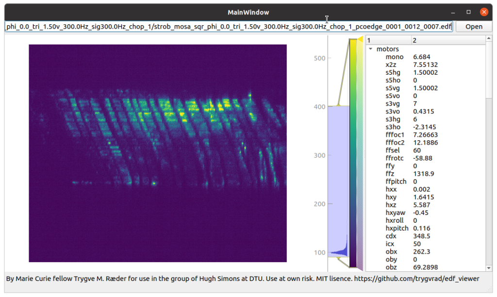 .edf viewer – Projects of TMR